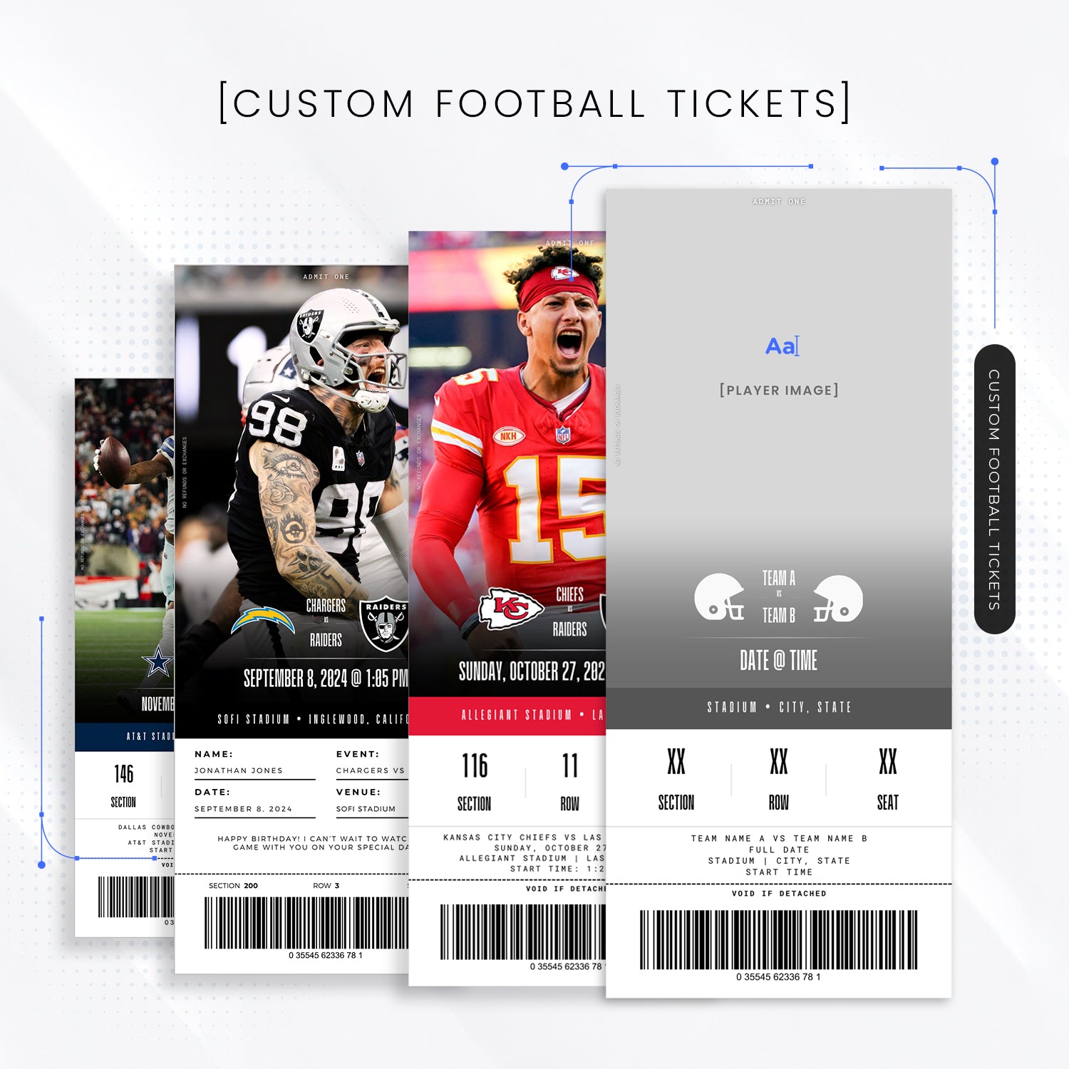 Custom Football Tickets